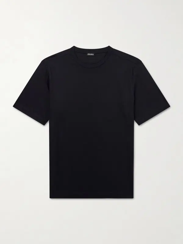 Zegna Cotton-jersey T-shirt - Black