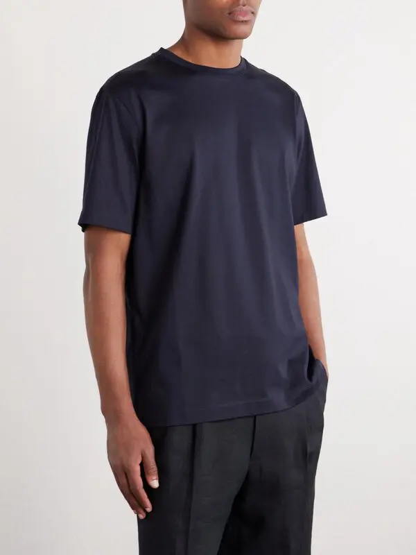 Zegna Cotton-jersey T-shirt - Black