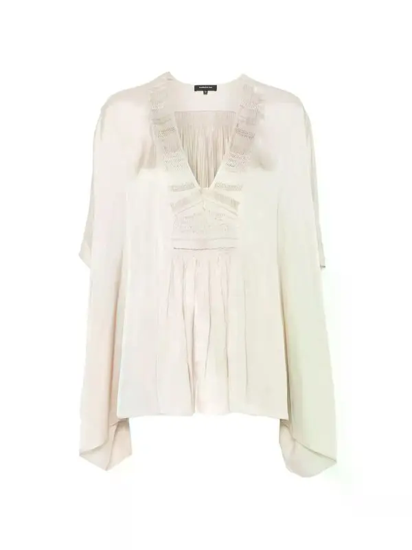 Barbara Bui Smocked Pleated Top