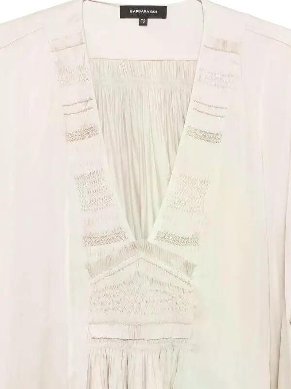 Barbara Bui Smocked Pleated Top
