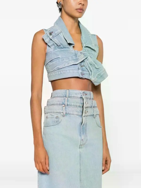 Viktor & Rolf Tie-detailed Vest - Blue