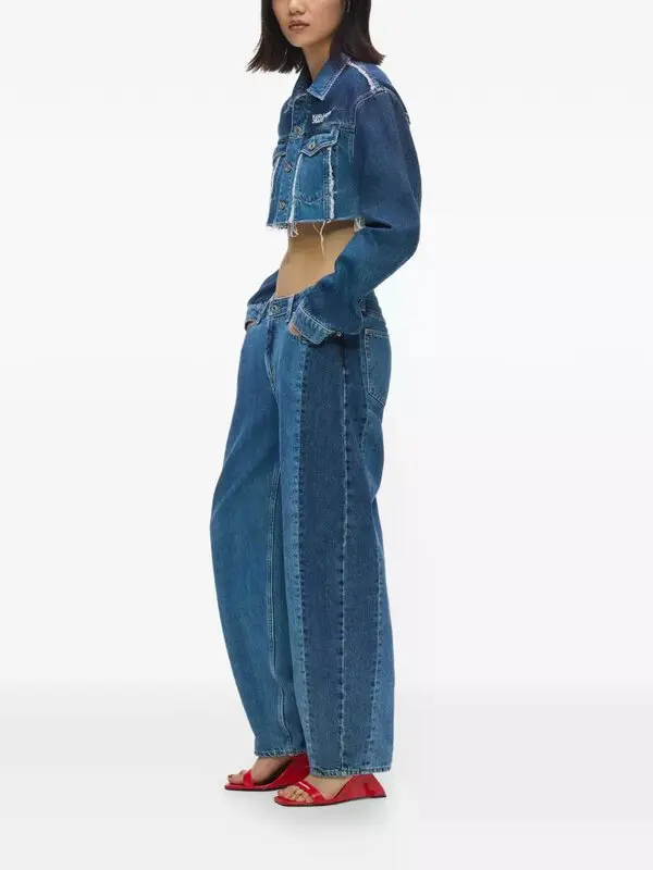 Karl Lagerfeld Panelled Barrel Jeans