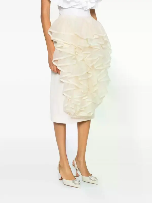 Viktor & Rolf Ruffled Detail Skirt - Neutrals