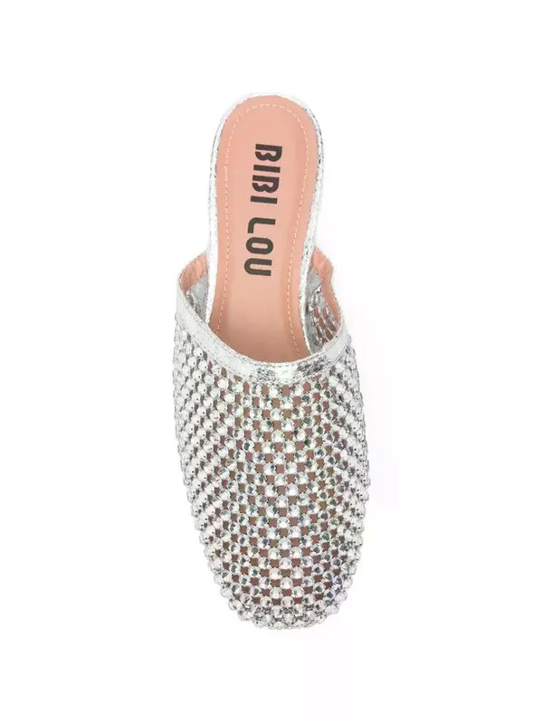 BIBI LOU Jay Crystal-embellished Mesh Mules
