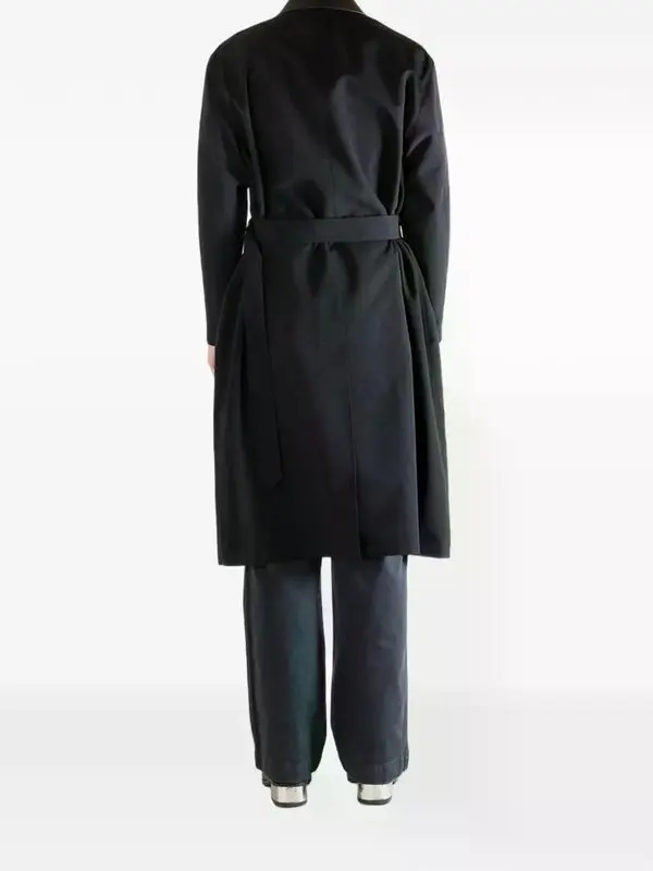 Auralee Wool Max Canvas Coat In Black - 4% Off | Editorialist