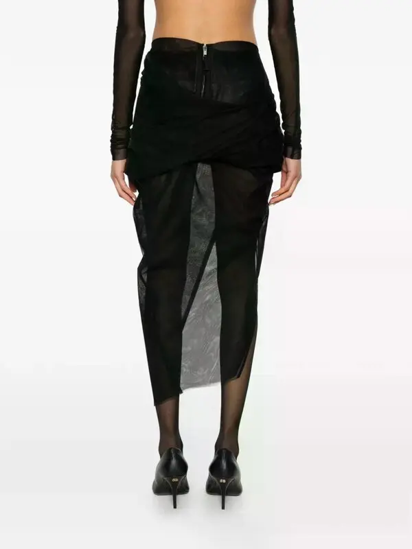 Rick Owens Zip-fastening Asymmetric Skirt - Black