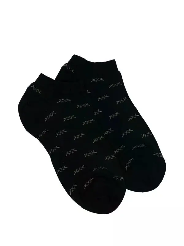 Zegna Iconic Triple X Ankle Socks - Black
