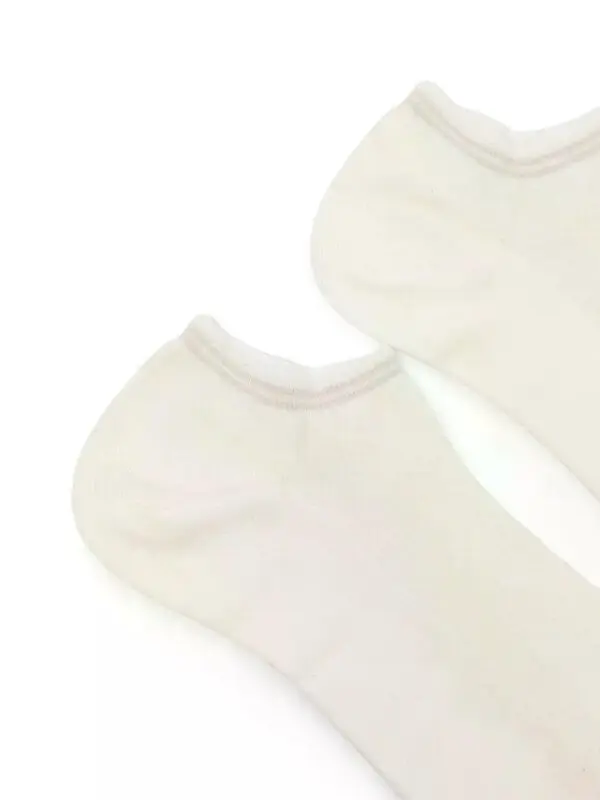 Zegna Microtexture Ankle Socks - Neutrals
