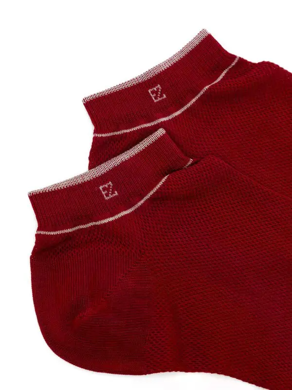 Zegna Rete Piquet Ankle Socks