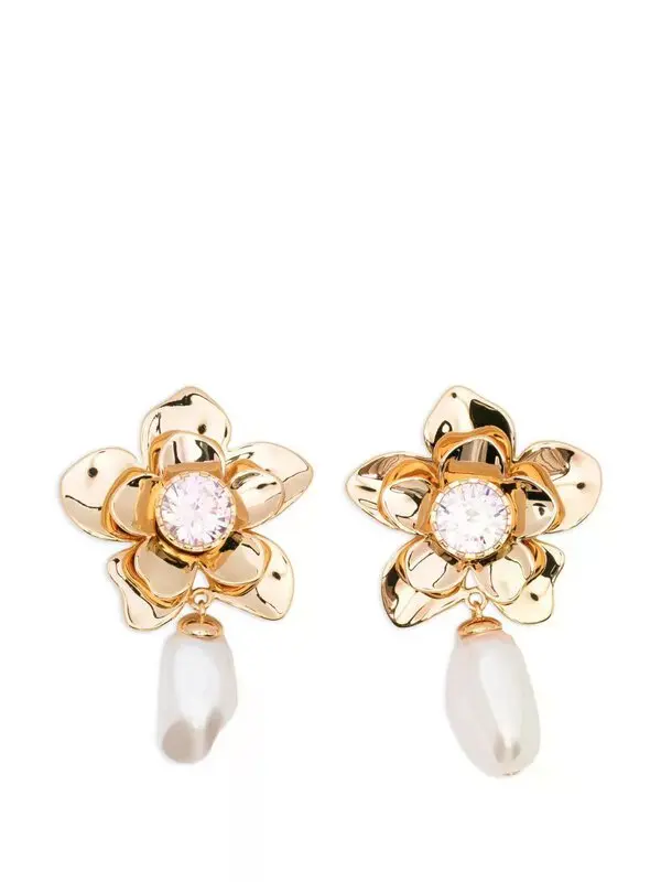 SELF-PORTRAIT Flower-motif Earrings - Gold