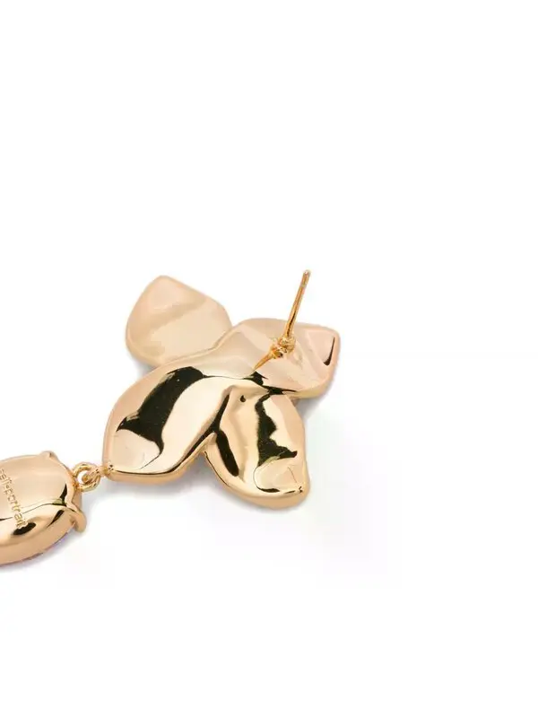 SELF-PORTRAIT Crystal-embellished Floral Drop Earrings