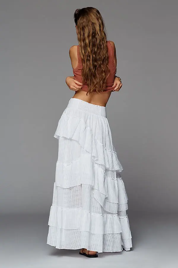 PILCRO Textured Petticoat Maxi Skirt
