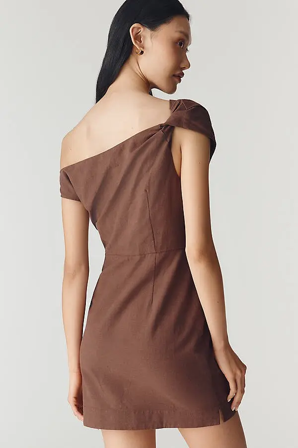 Anthropologie Twisted One-shoulder Mini Dress