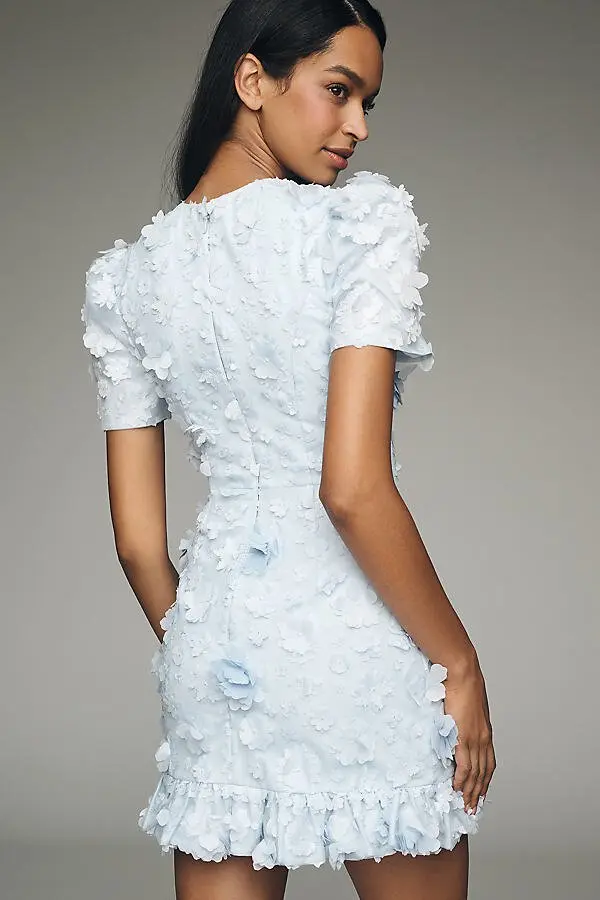 Dress The Population Brittany 3d Floral Mini Dress