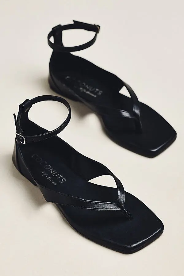 Matisse Kerry Ankle-strap Thong Sandals - Black