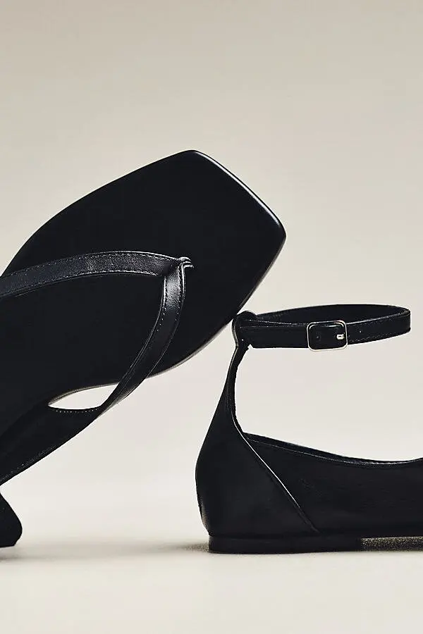 Matisse Ankle-strap Flip-flop Sandals - Black