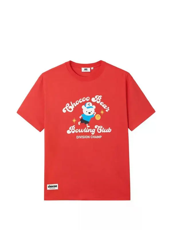 CHOCOOLATE Bear-print T-shirt - Red