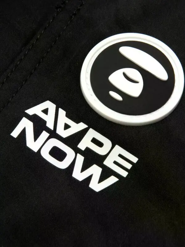 AAPE BY *A BATHING APE Logo-print Drawstring Shorts - Black