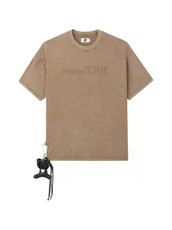 Izzue Charm-detail T-shirt - Brown