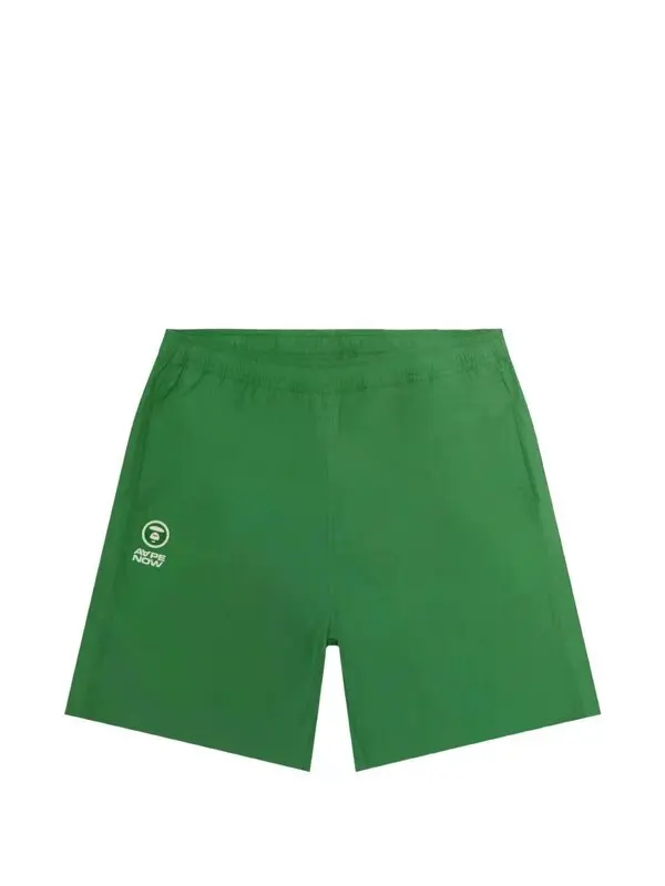 AAPE BY *A BATHING APE Logo-print Drawstring Shorts - Green
