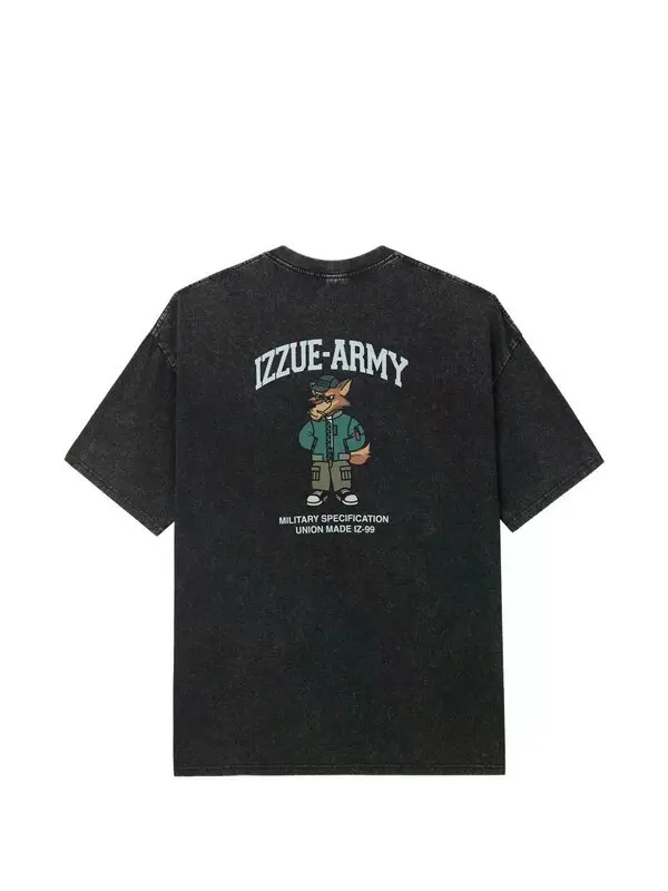 Izzue Slogan-print T-shirt - Black