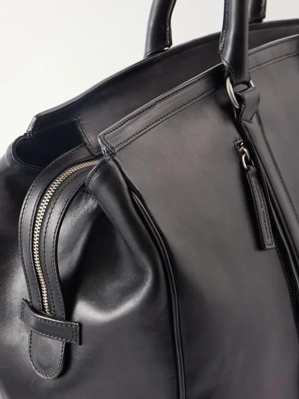 Officine Creative Quentin 009 Leather Weekend Bag - Black