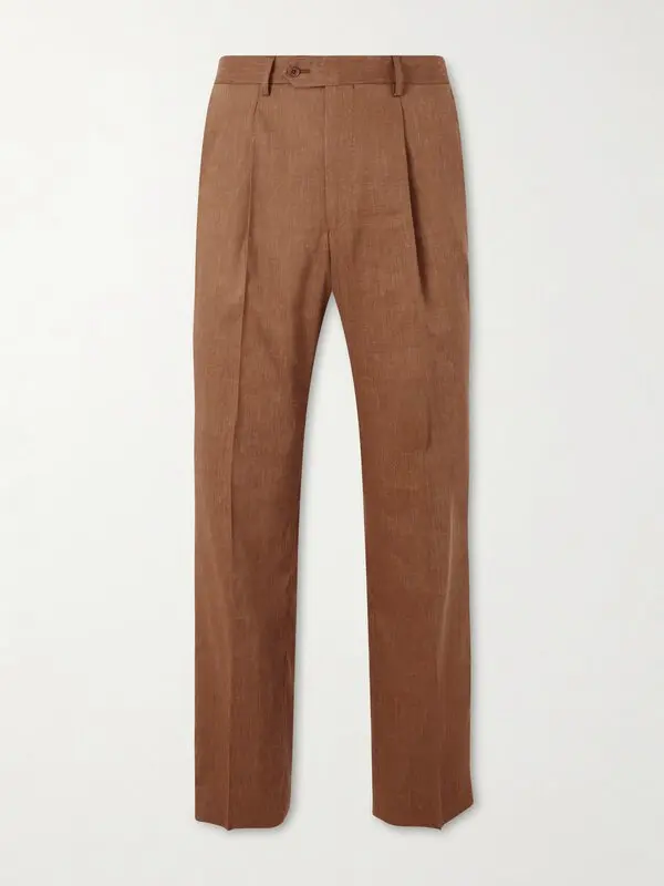 Frescobol Carioca Affonso Pleated Straight-leg Suit Trousers