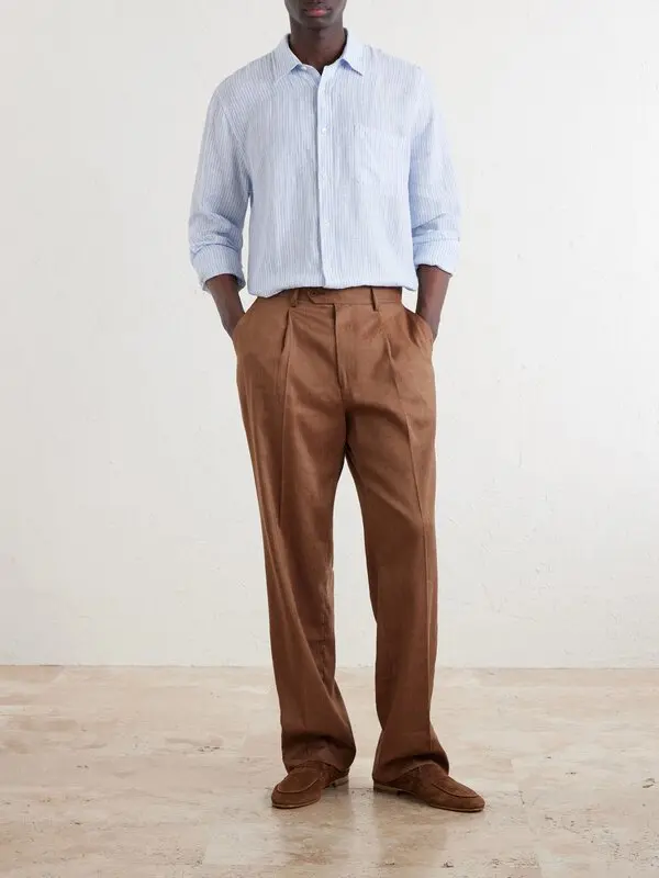 Frescobol Carioca Affonso Pleated Straight-leg Suit Trousers