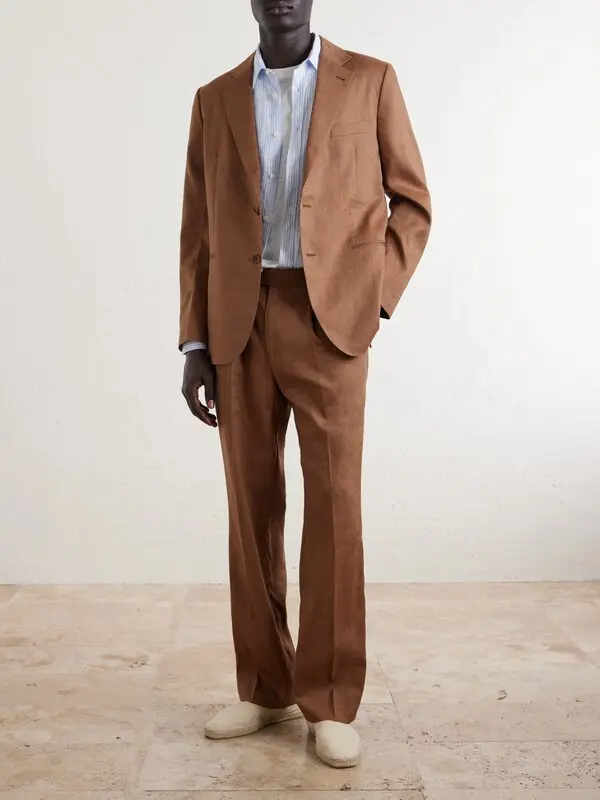 Frescobol Carioca Affonso Pleated Straight-leg Suit Trousers