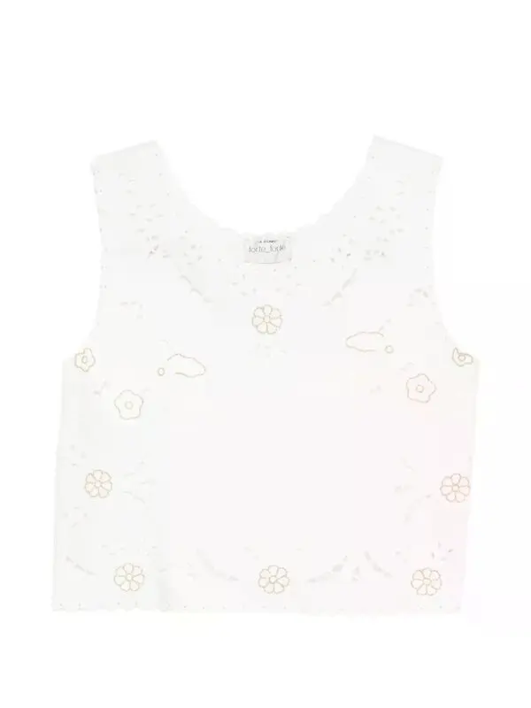 FORTE_FORTE Broderie-anglaise Blouse - White