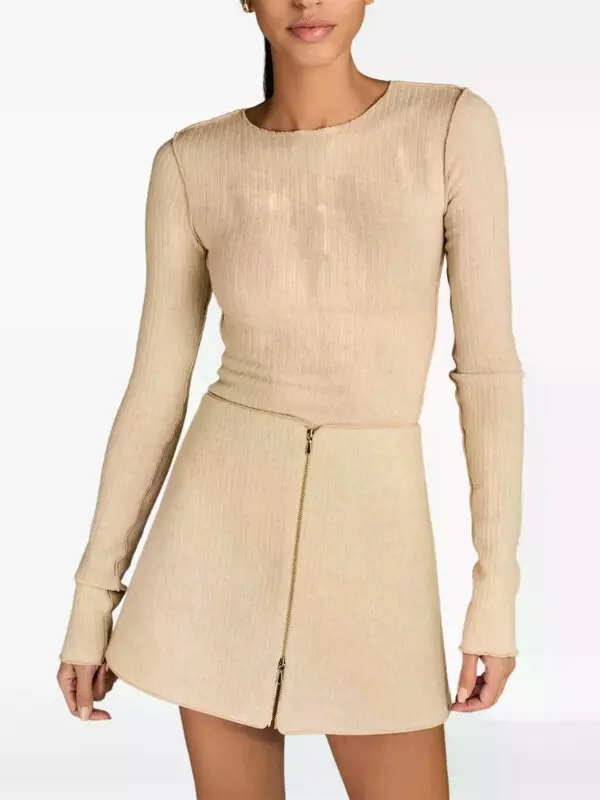 MARK-OFF Britt Ribbed Knit Miniskirt