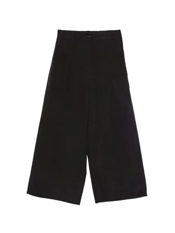 Soh Button-fastening Palazzo Pants - Black