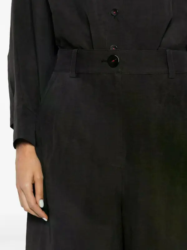 Soh Button-fastening Palazzo Pants - Black