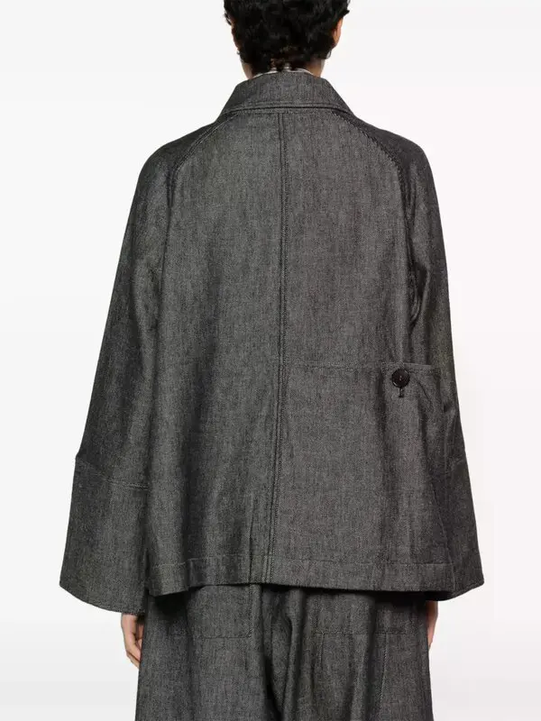 Soh Brooch-detail Jacket - Black