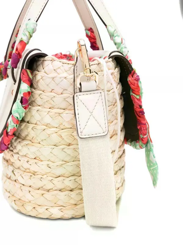 CUBA LAB Floral-print Bucket Bag - Neutrals