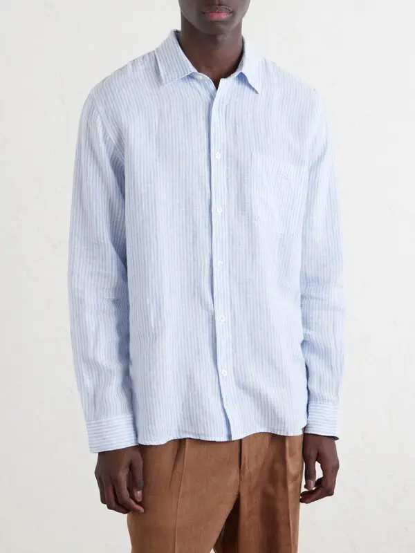 Frescobol Carioca Striped Linen Shirt