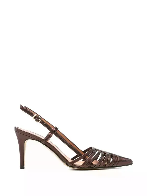 THE SELLER Caged Slingback Pumps - Brown