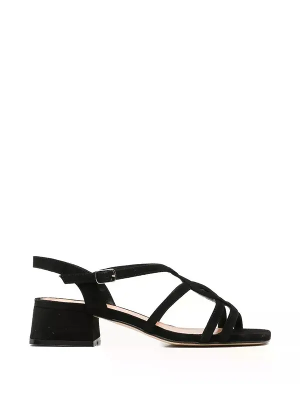JULIE DEE Multi-strap Slingback Sandals - Black