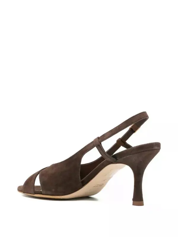 THE SELLER Crossover-strap Slingback Pumps - Brown