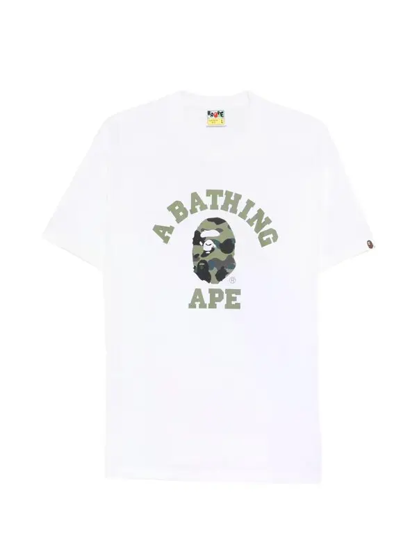 A BATHING APE Logo-detail Short-sleeve T-shirt - White