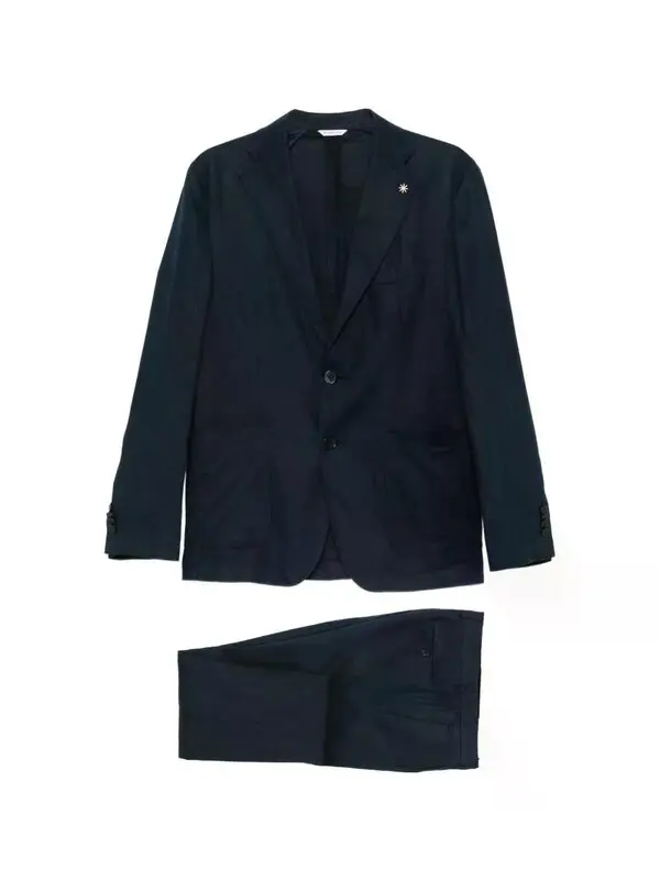 MANUEL RITZ Single-breasted Blazer - Blue