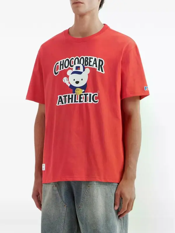 CHOCOOLATE Bear-print T-shirt - Red