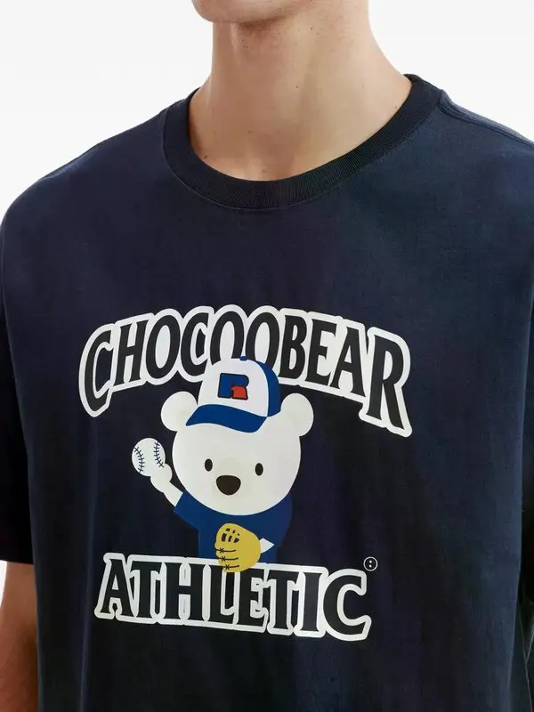 CHOCOOLATE Bear-print T-shirt - Blue