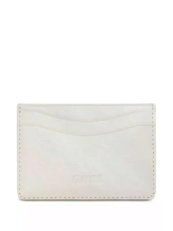 GANNI Strawberry-print Cardholder - Neutrals
