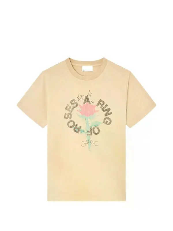GANNI Floral-print T-shirt