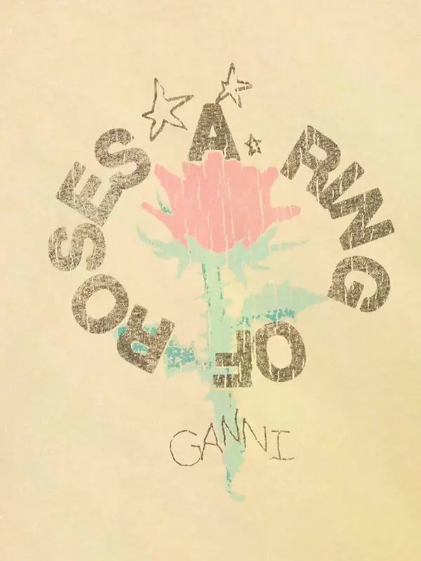 GANNI Floral-print T-shirt