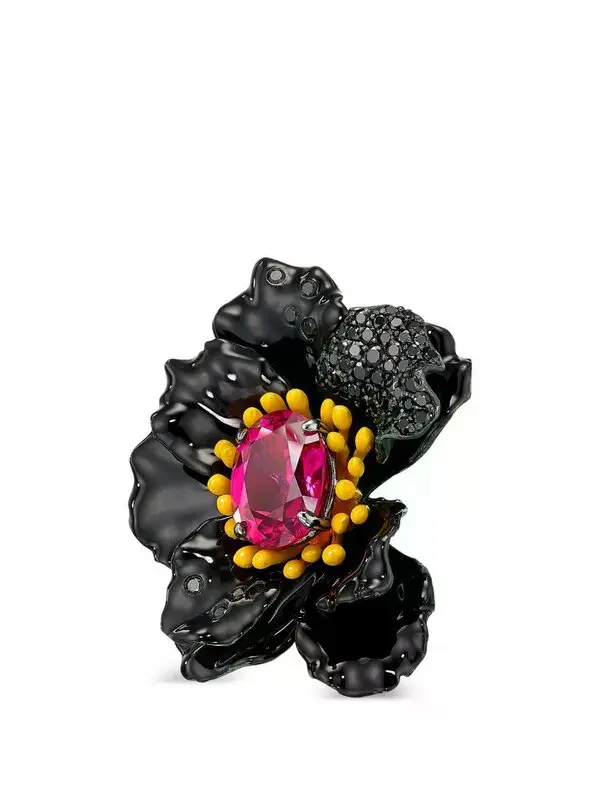 ANABELA CHAN Poppy Multi-stone Clip-on Earrings - Silver