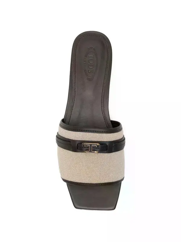 TOD'S T Timeless Leather-trimmed Sandals