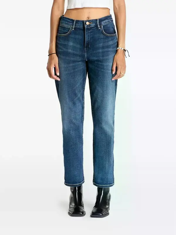 Wrangler Whiskered Straight-leg Jeans