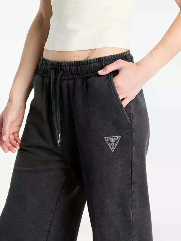 Guess Logo-patch Wide-leg Track Pants